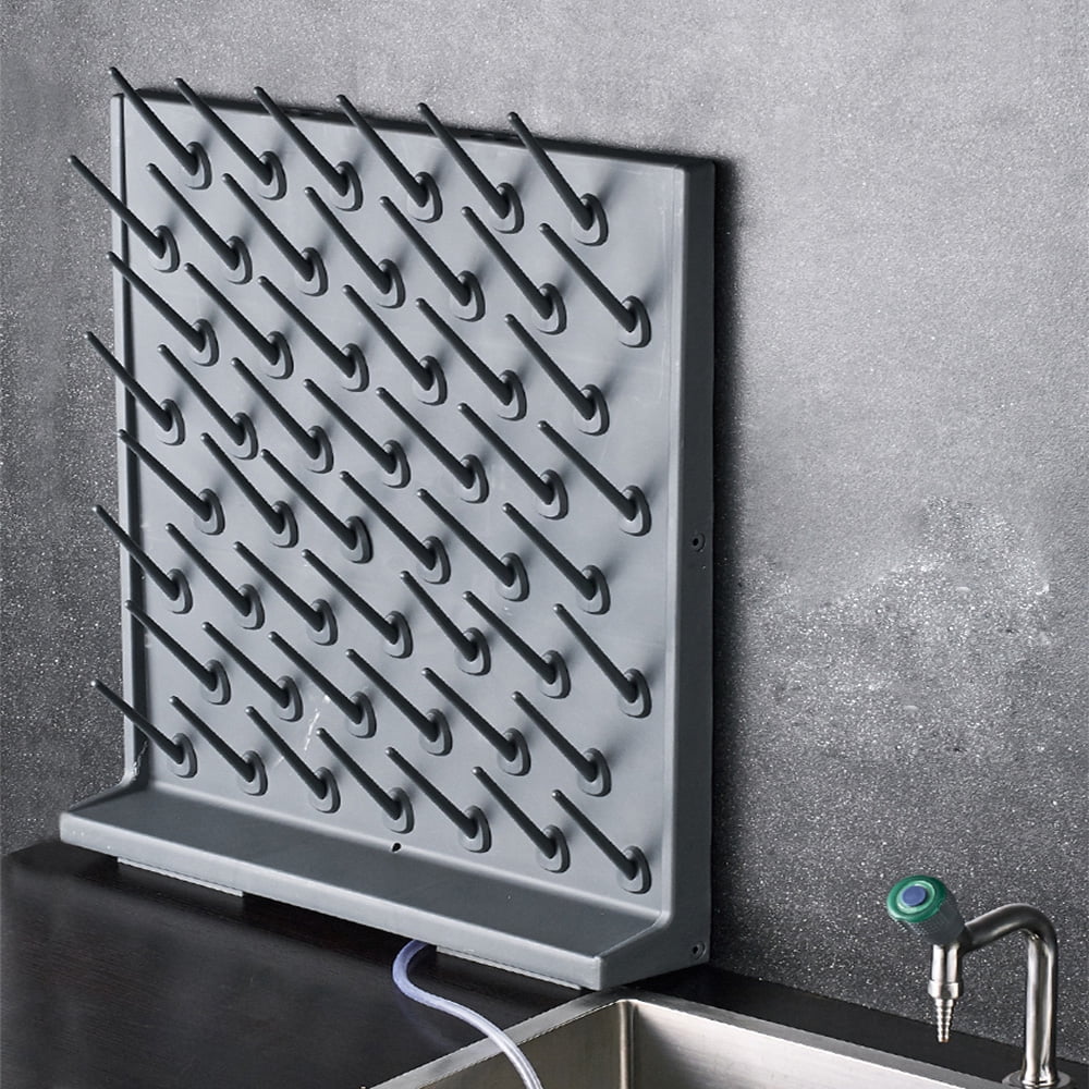 PreAsion Drying Rack 52 Pegs High-Density PP Drip Rack Wall-Mounted ...