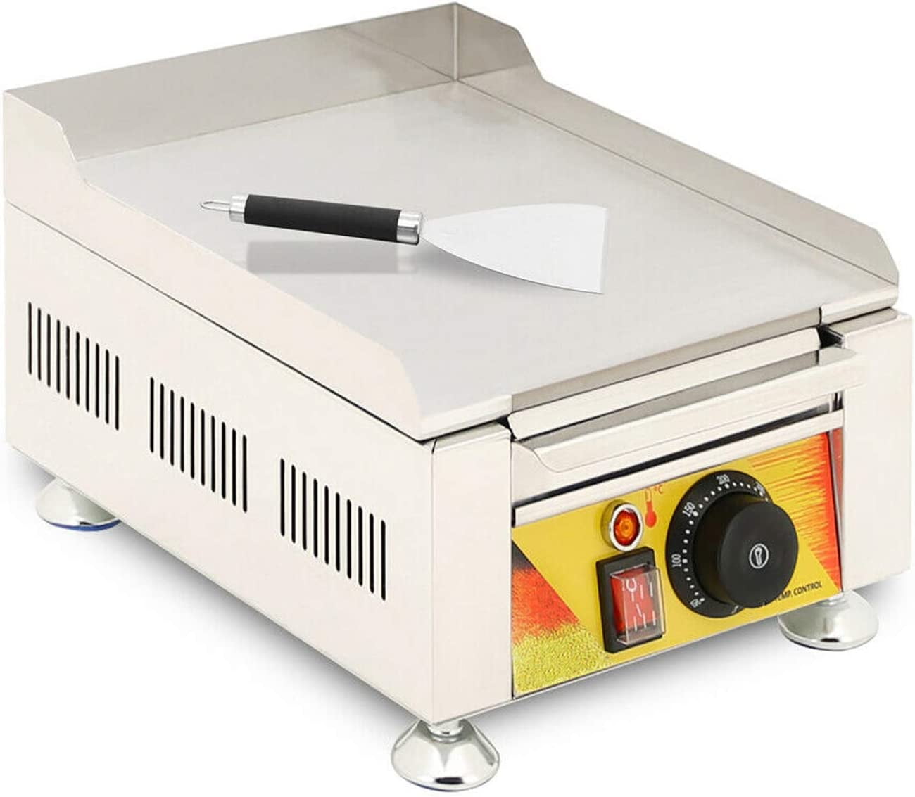 PreAsion Electric Mini Griddle Stove Countertop Flat Cooking Grill ...