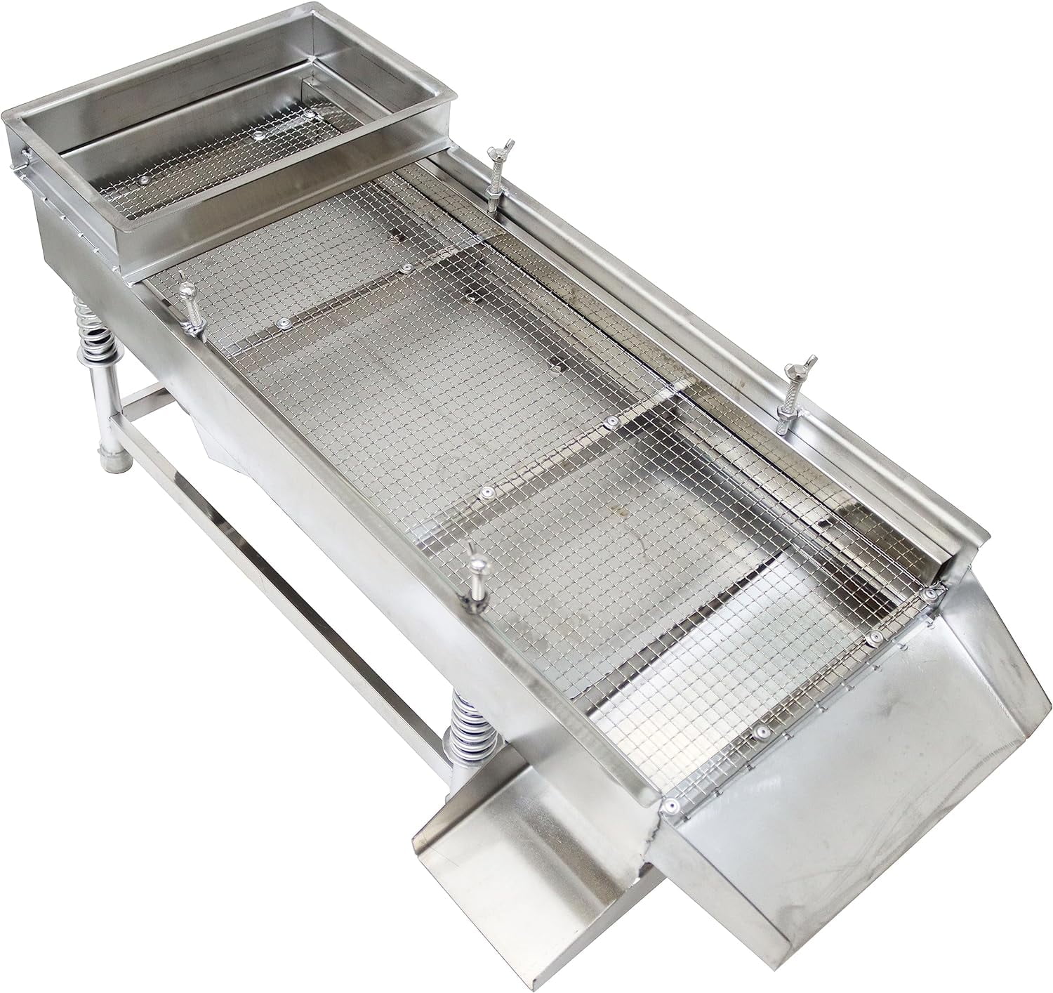 PreAsion Full Stainless Steel Linear Vibrating Screen 11.8×29.5inch ...