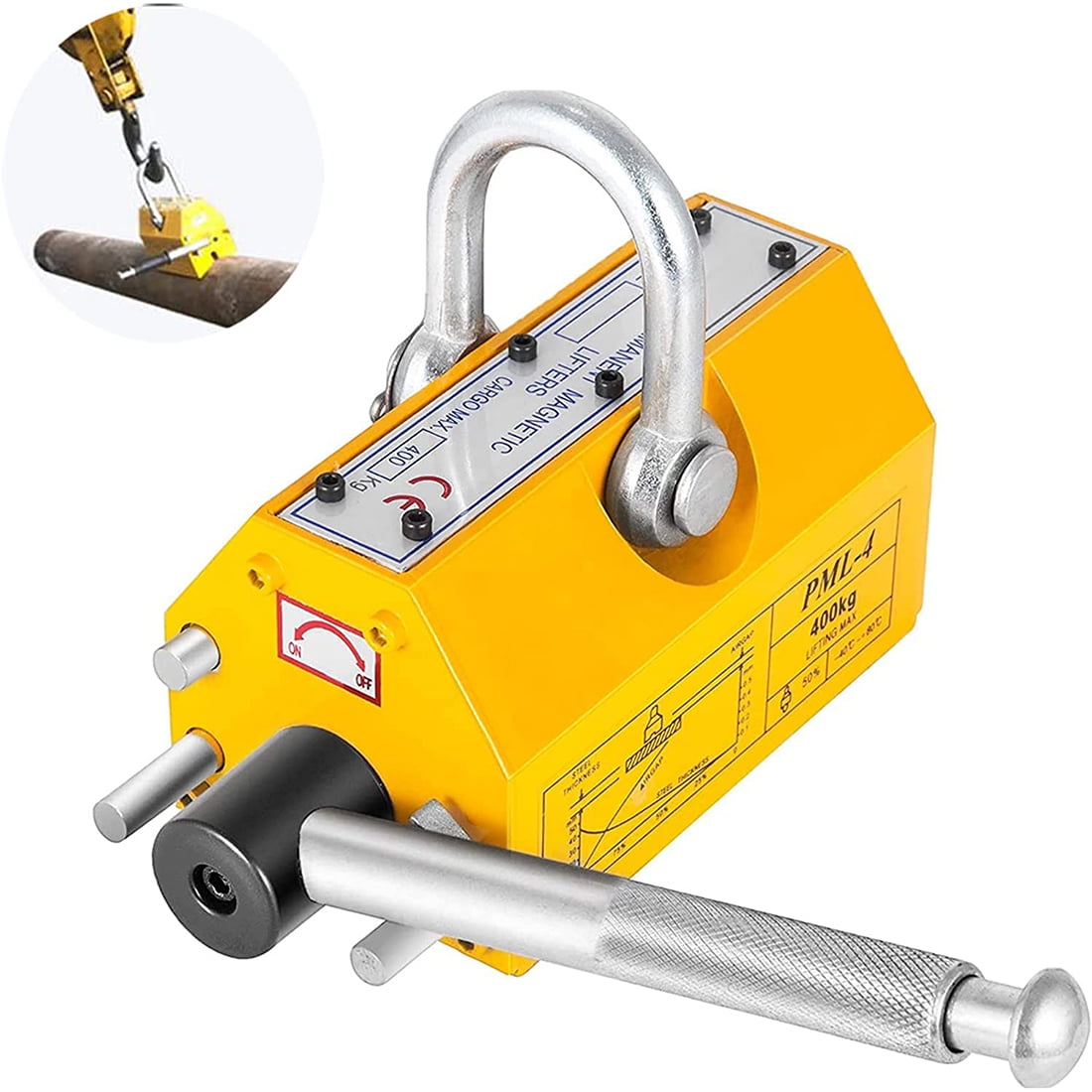 PreAsion Lifting Magnet Permanent Lift Magnet Lifting Capacity 880lbs ...