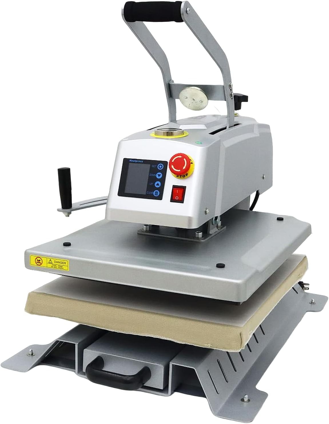 PreAsion Magnetic Semi-Auto Heat Press Machine with LCD Screen T-Shirt ...