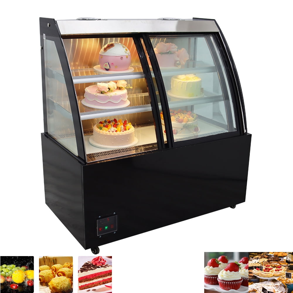 PreAsion Large Refrigerated Cake Showcase with Baking Storage, Snack ...