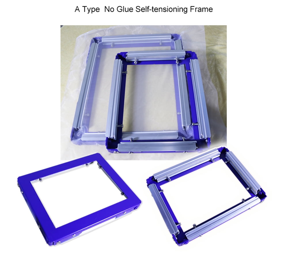 PreAsion Silk Screen Printing Mesh Frame Glue Free Stretch Screen Frame ...