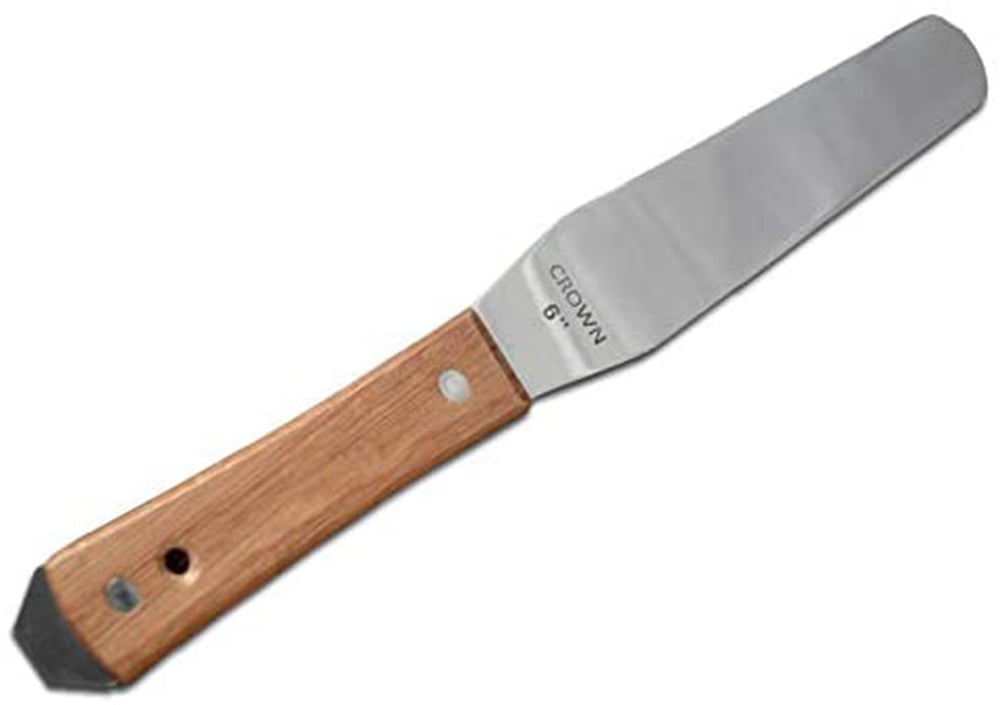 PreAsion Wooden Handle Screen Printing Ink Spatula Stainless Steel Bake ...