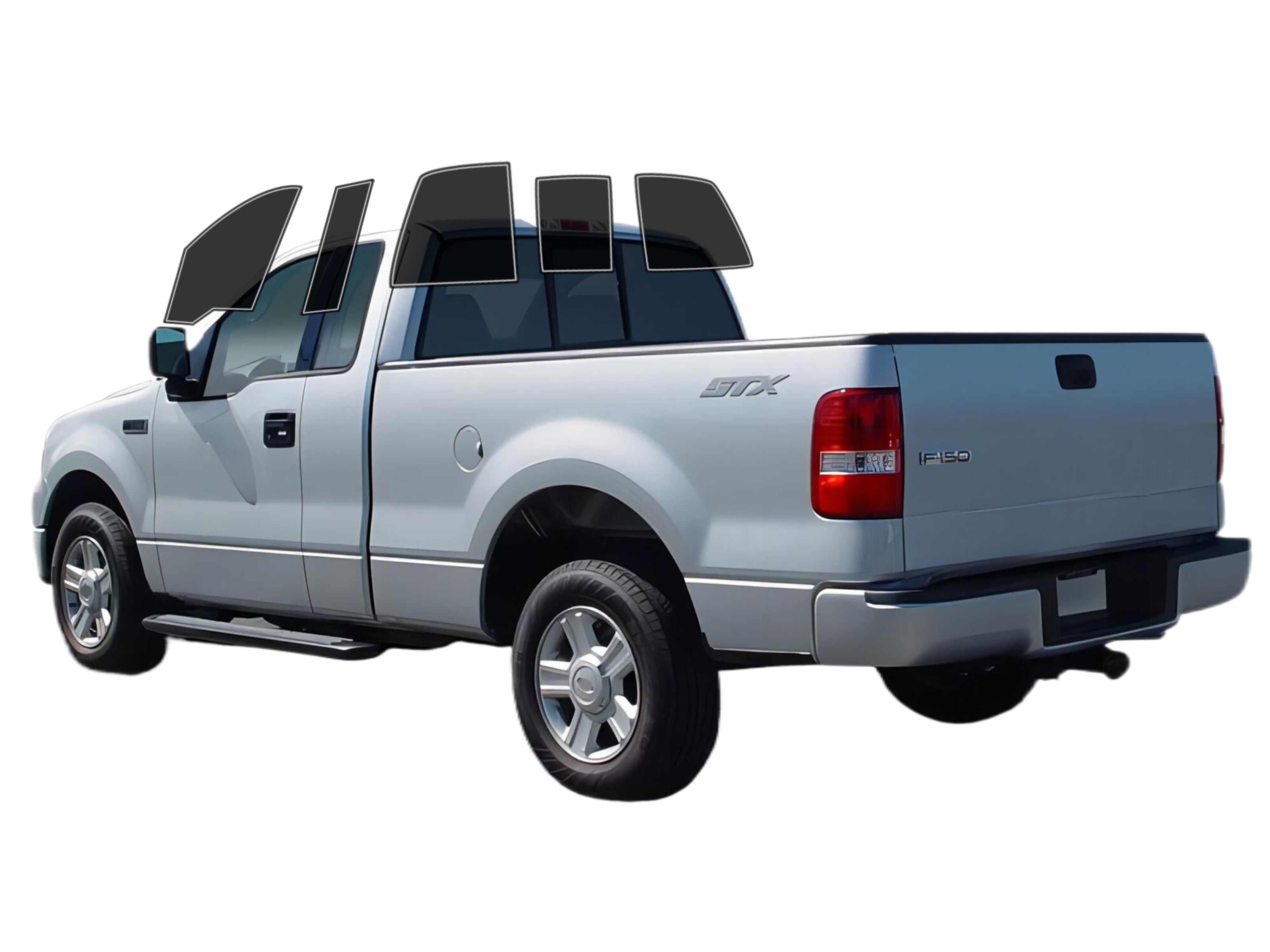 PreCut Window Film for 2004-2008 Ford F150 Regular Cab All Side+Rear ...