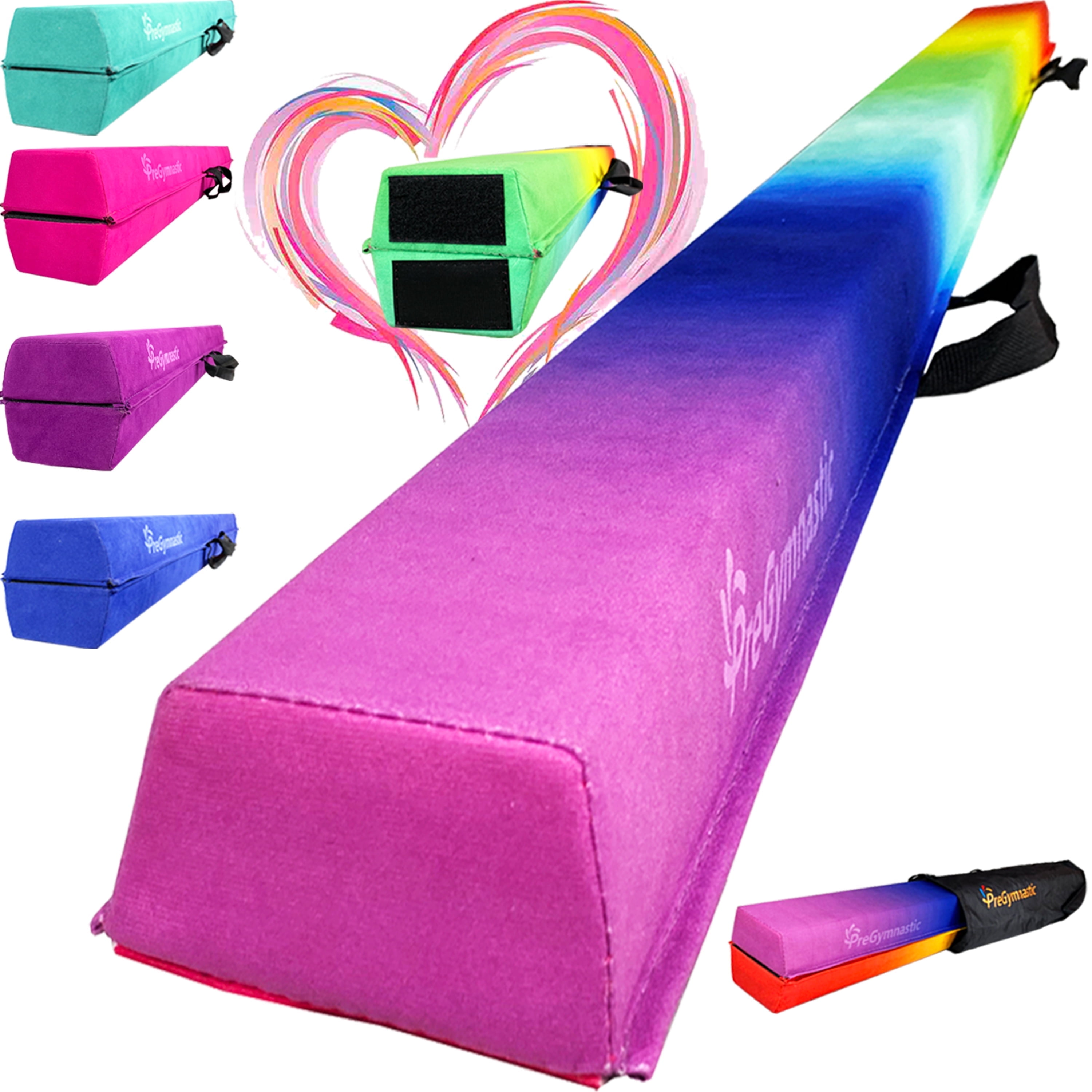 PreGymnastic 6FT/8FT/9.5FT Folding Balance Beam for Kids 3-12,Foldable ...