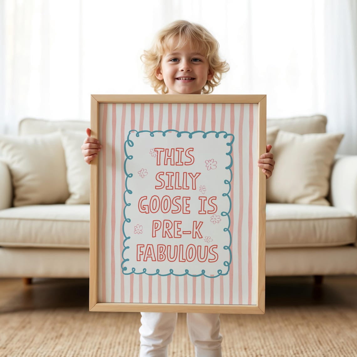 PreK Goose Print Back to School Wall Art Cute Grade School Decor Poster ...