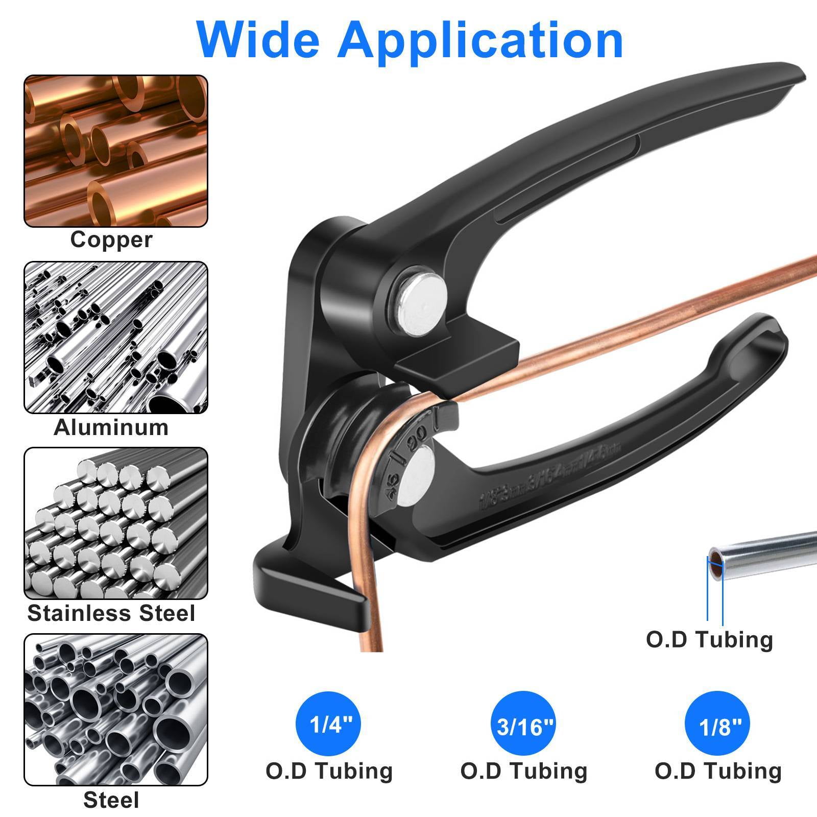 PrePat 1/8 3/16 1/4" Tube Bender Tubing Fuel Brake AC Refrigerant Line ...