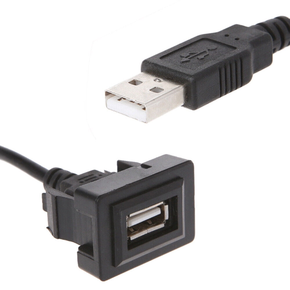 PrePat 1* Dashboard Flush Mount USB Male to Female Extension Cable ...