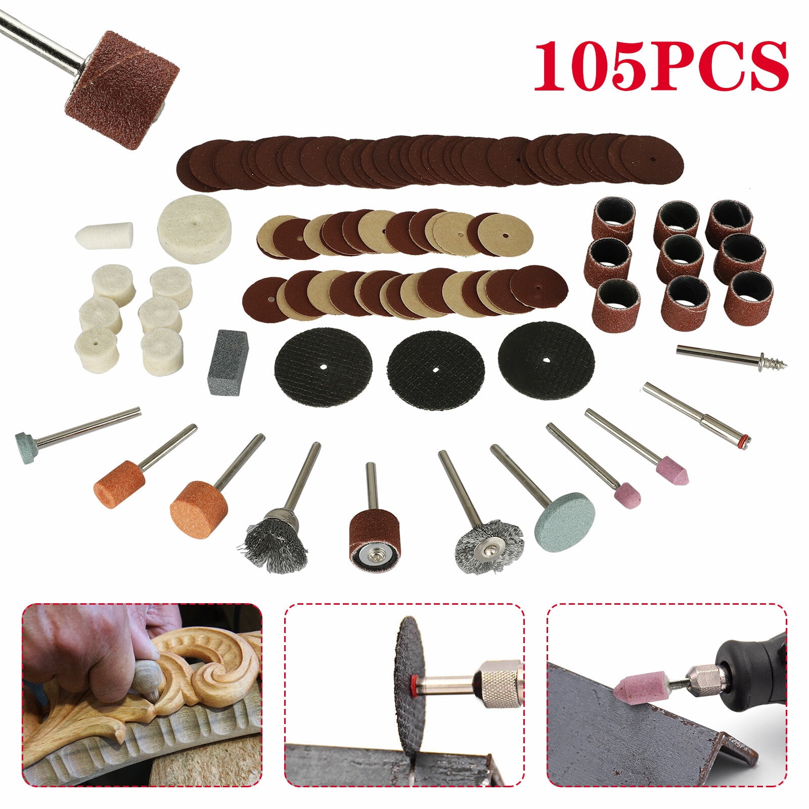 PrePat 141Pcs Grinding Polishing Cutting Sanding Rotary Tool ...