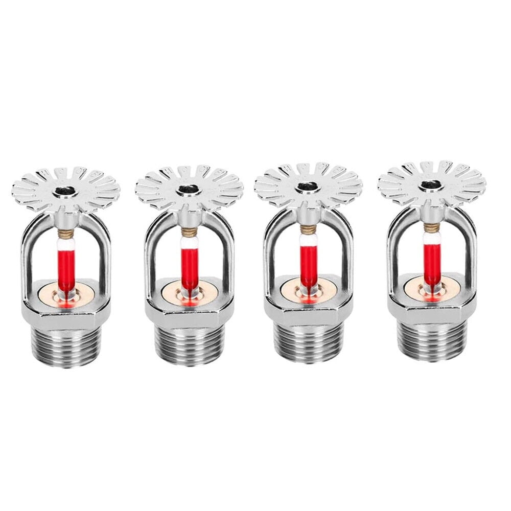 PrePat 2/6/8/10 Pcs Globe 155°F Chrome Pendent Fire Sprinkler Head 1/2 ...
