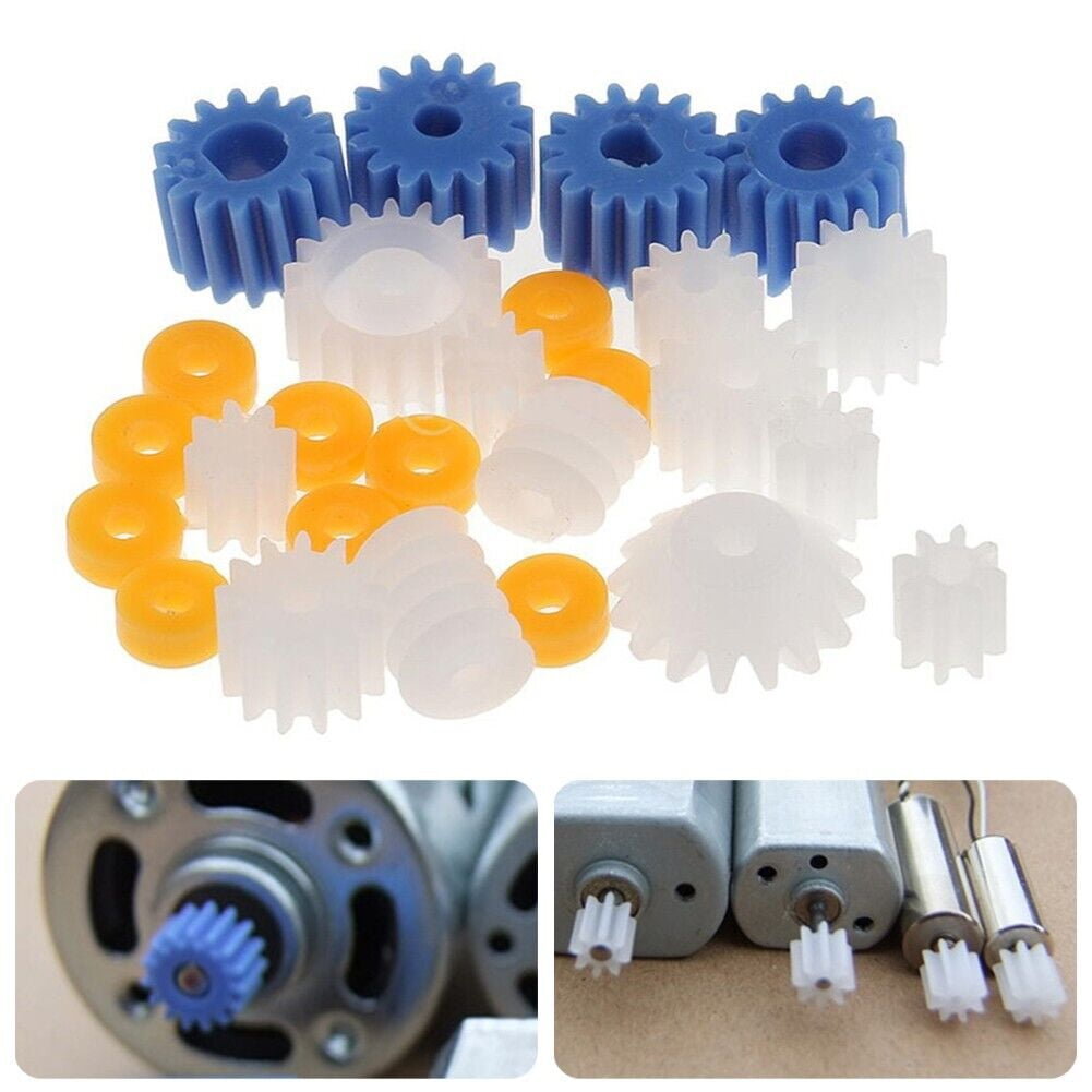 PrePat 26Pcs Plastic Spindle Gears Set haft Motor Gearbox DIY Parts Car ...