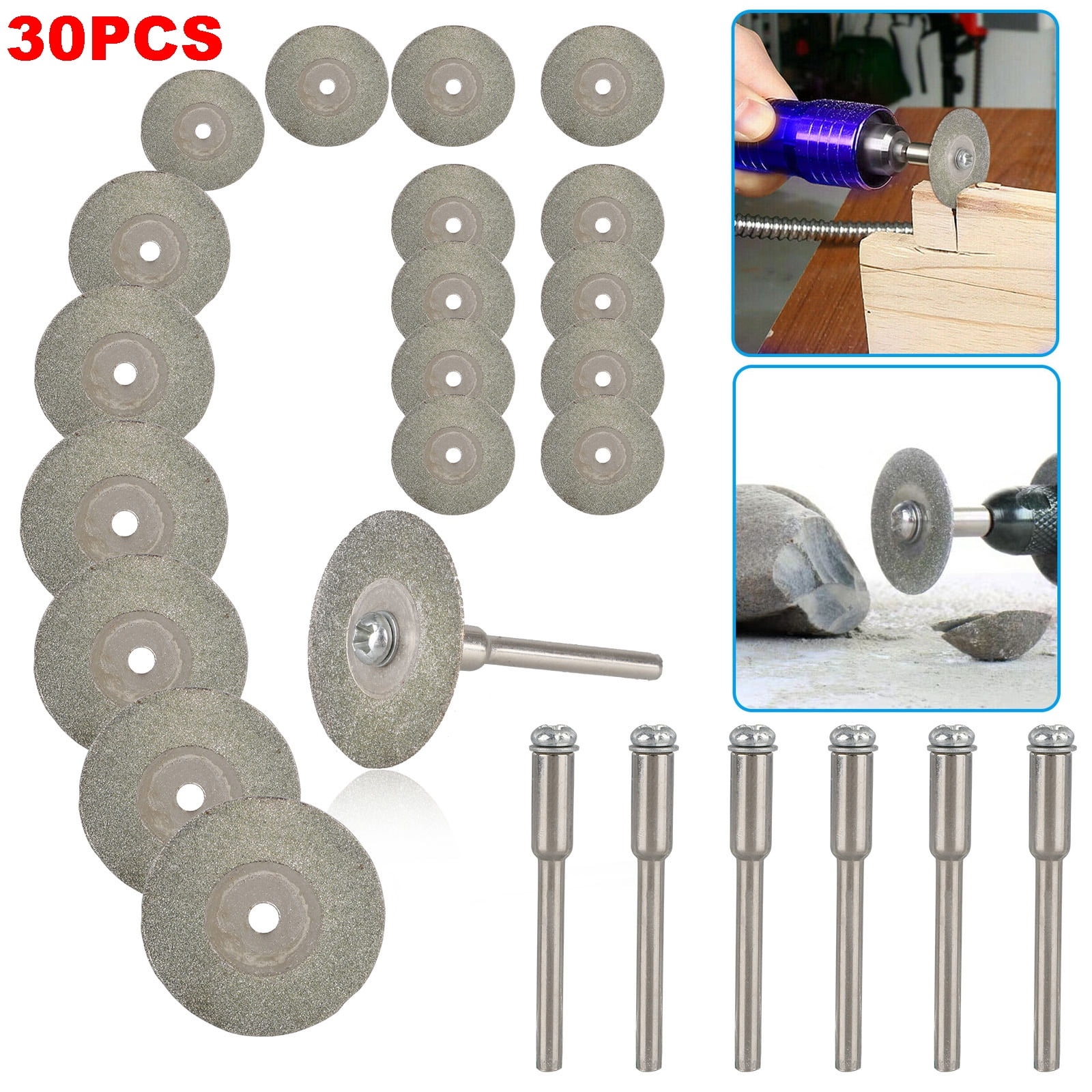PrePat 30-50pcs Diamond Cutting Wheel For Dremel Rotary Tool Die ...