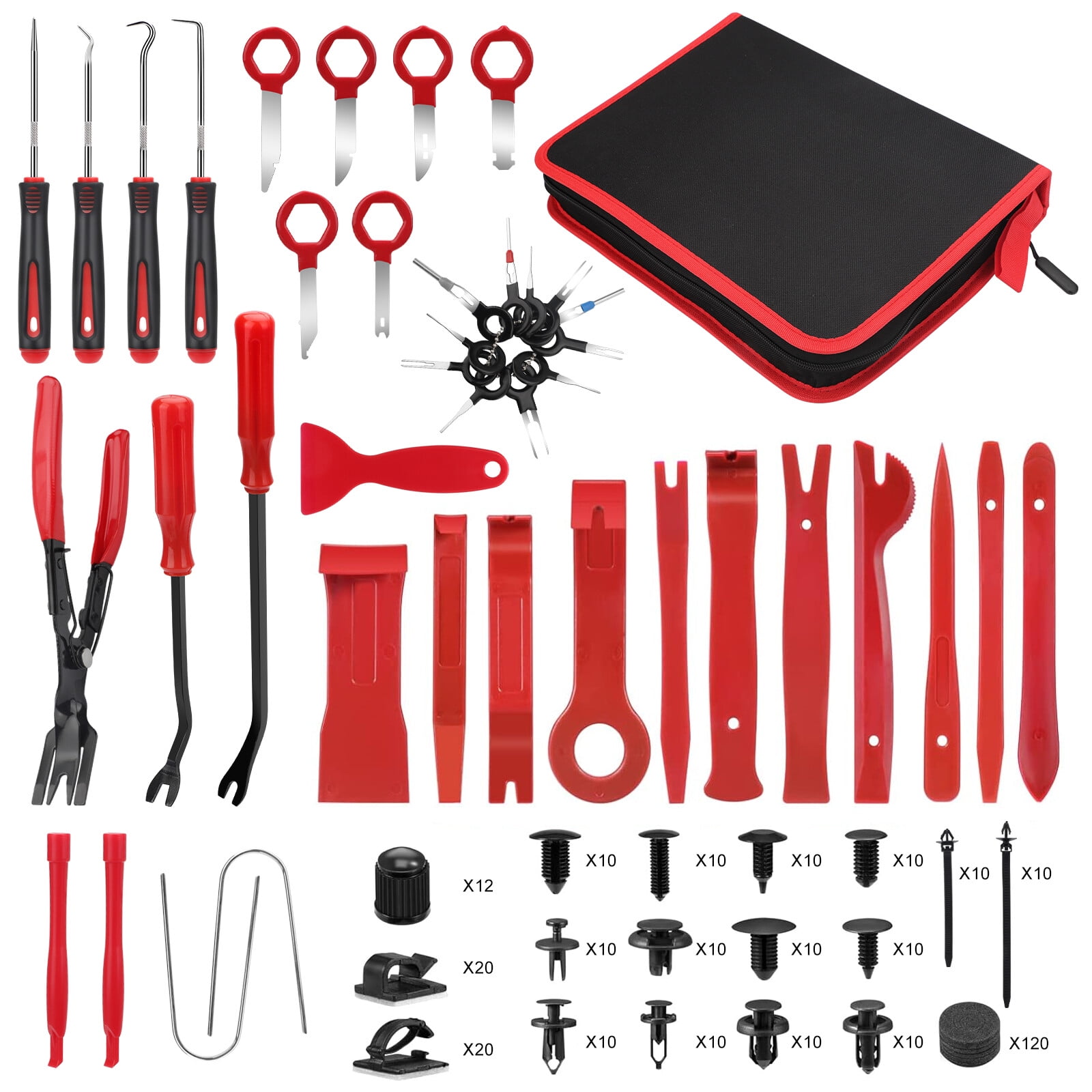 PrePat 352pcs Car Trim Removal Tool Set Hand Tools Pry Bar Panel Door ...