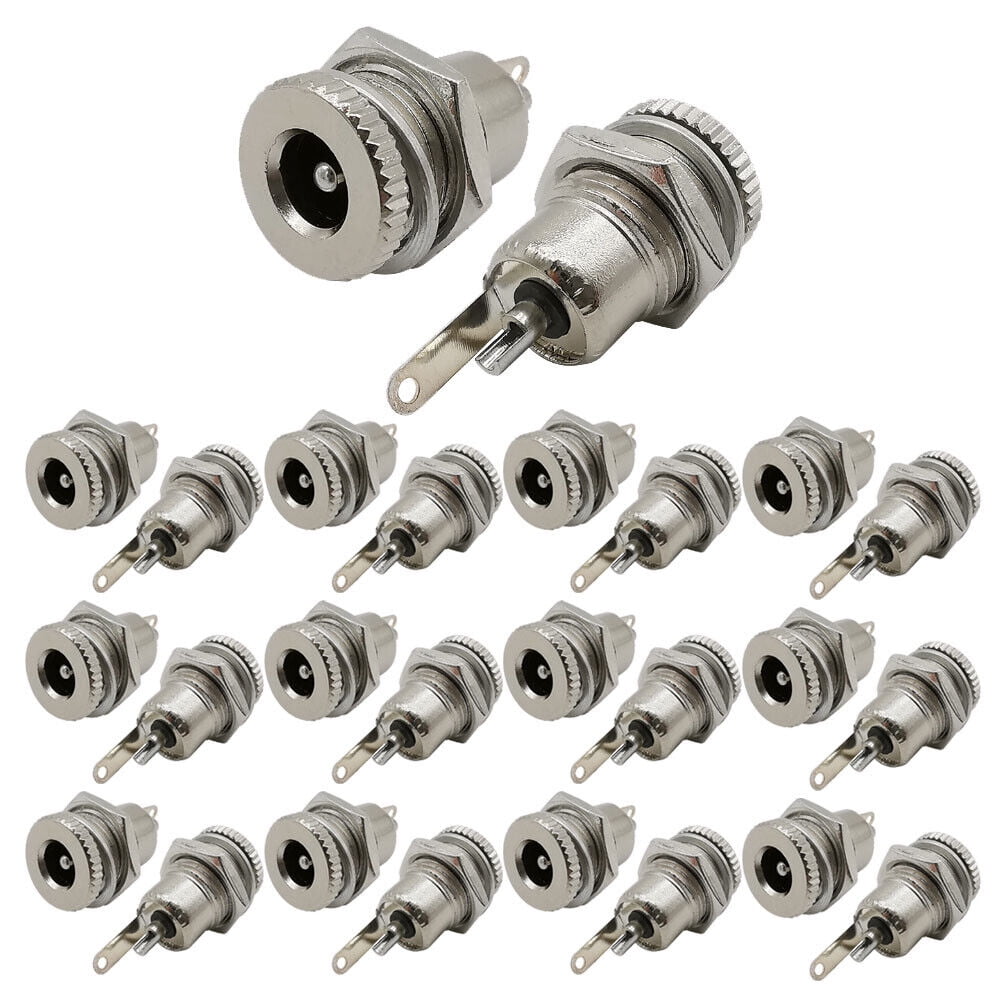 PrePat 5.5mmx2.1mm DC Power Supply Jack Plug Socket Female Panel Mount ...