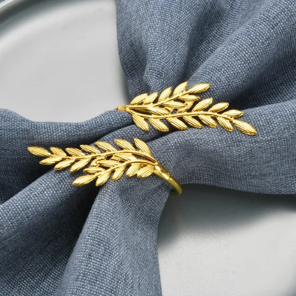 Soumake Eucalyptus Leaf Napkin Ring with Wood Bead Unique Design ...