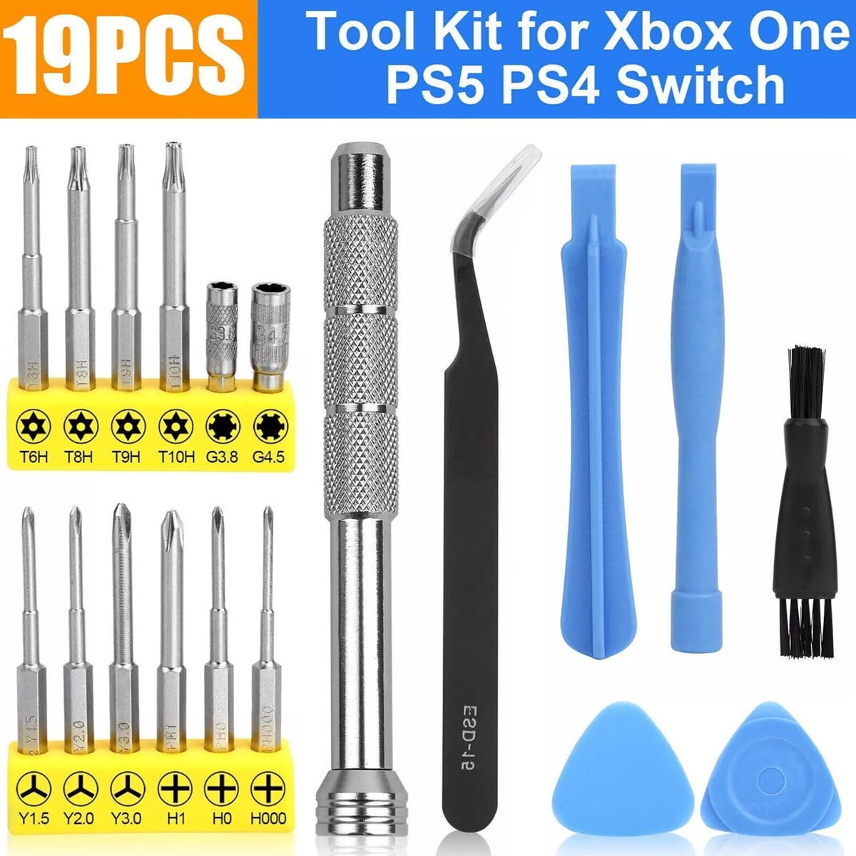 PrePat Cleaning Repair Tool Set Screwdriver Kit For PS5 Xbox One ...