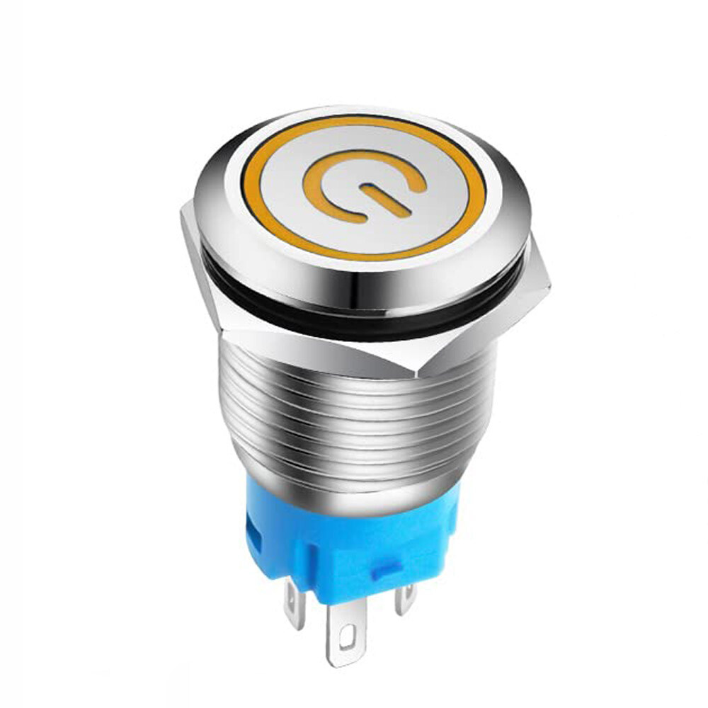 PrePat Latching Push Button Power Switch 16mm 12V LED ON OFF Waterproof ...