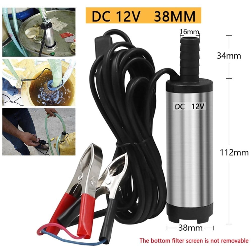 PrePat Submersible Pump DC 12V Electric 8500r/Min For Water Oil ...