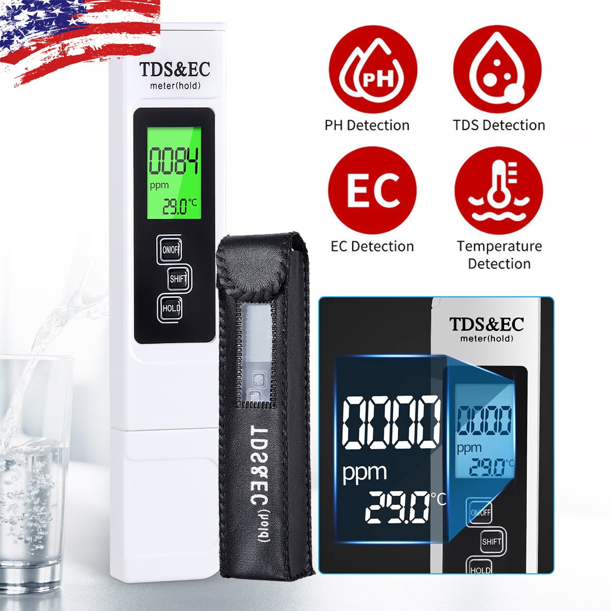 PrePat TDS Meter Digital Tester Water Quality Testing Kits for Drinking ...