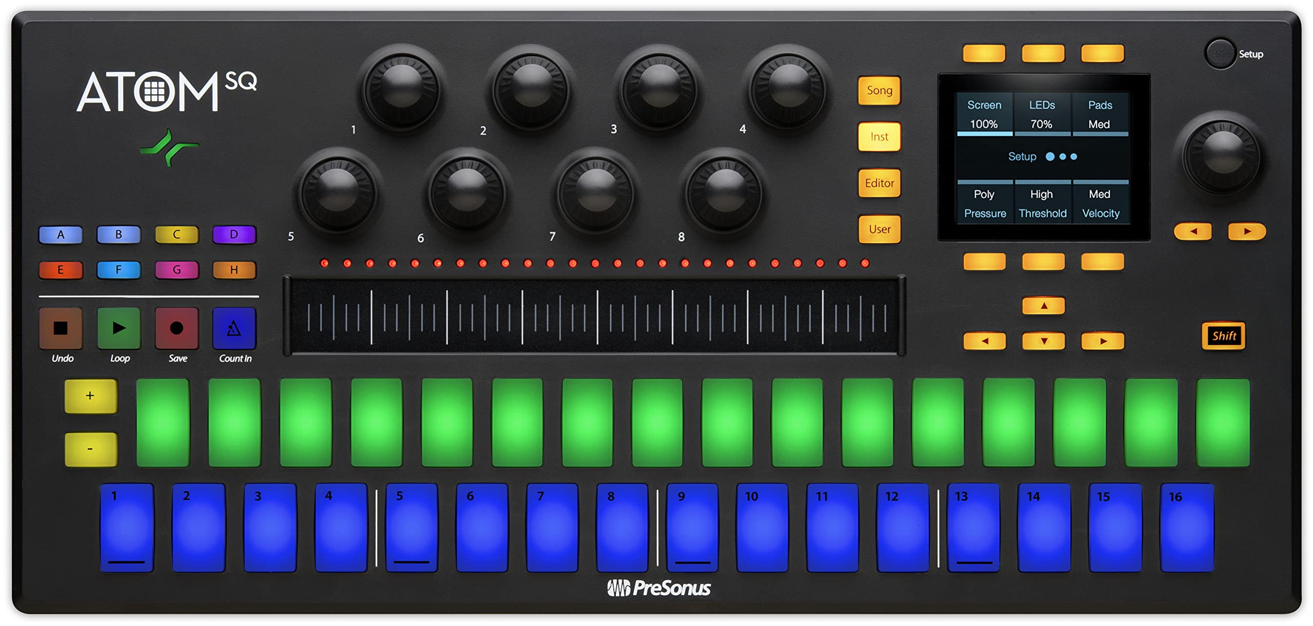PreSonus ATOM SQ Hybrid MIDI Keyboard/Pad Performance and Production ...