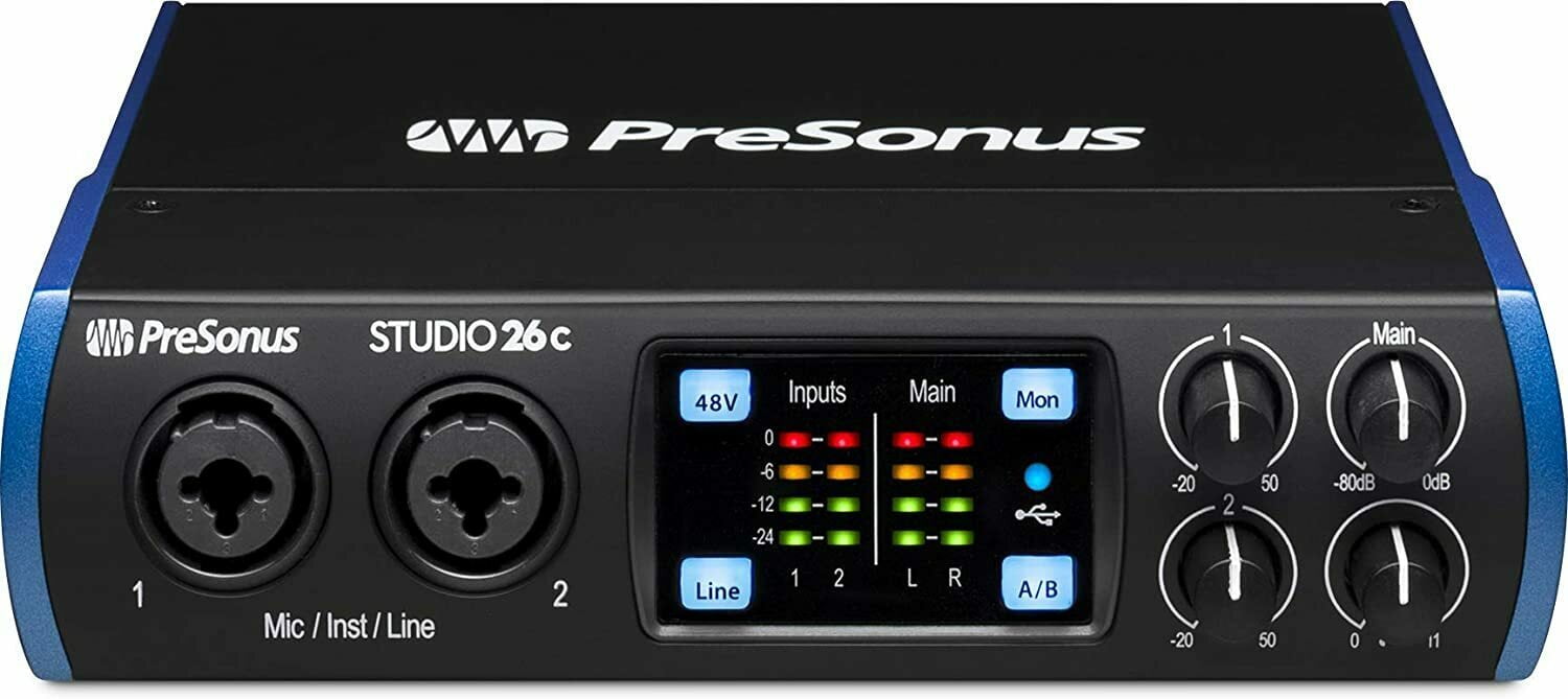 Free Shipping! PreSonus Studio 26c USB-C Audio Interface - Walmart.com ...