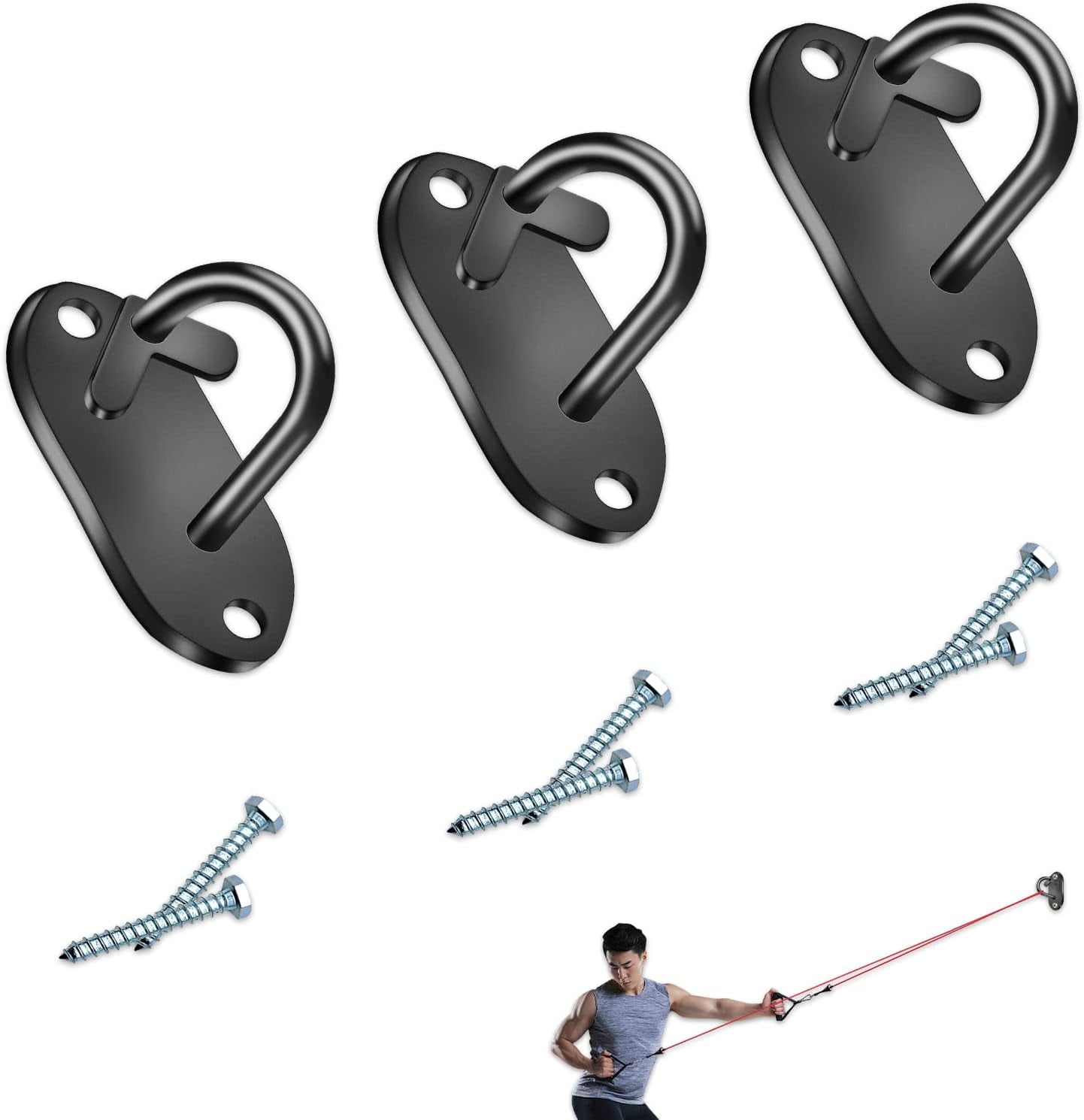 Prebene Wall Mount Exercise Band Anchor with Screws (2-Piece) - Walmart.com