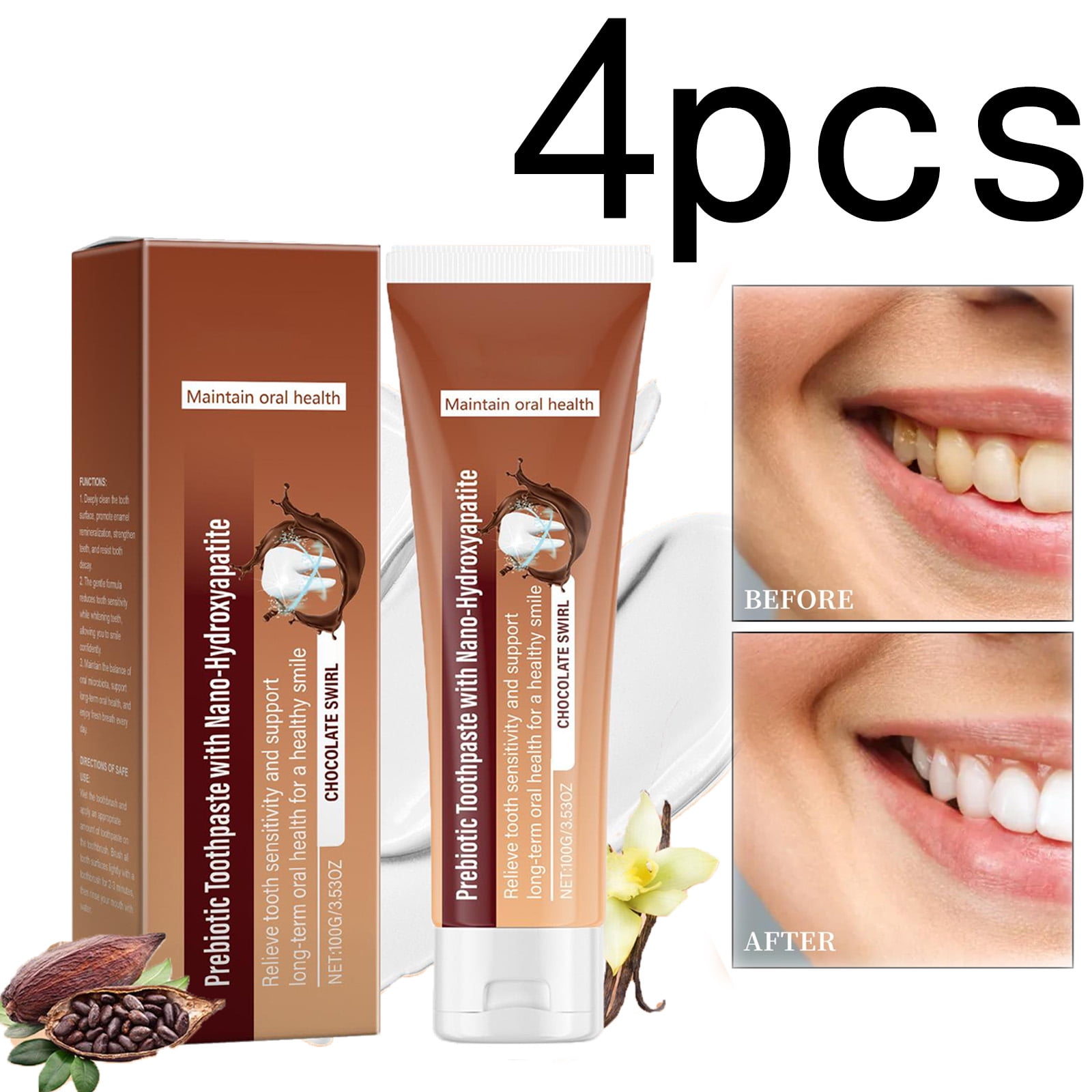 Prebiotic Toothpaste,Chocolate Toothpaste,Nano Hydroxyapatite ...