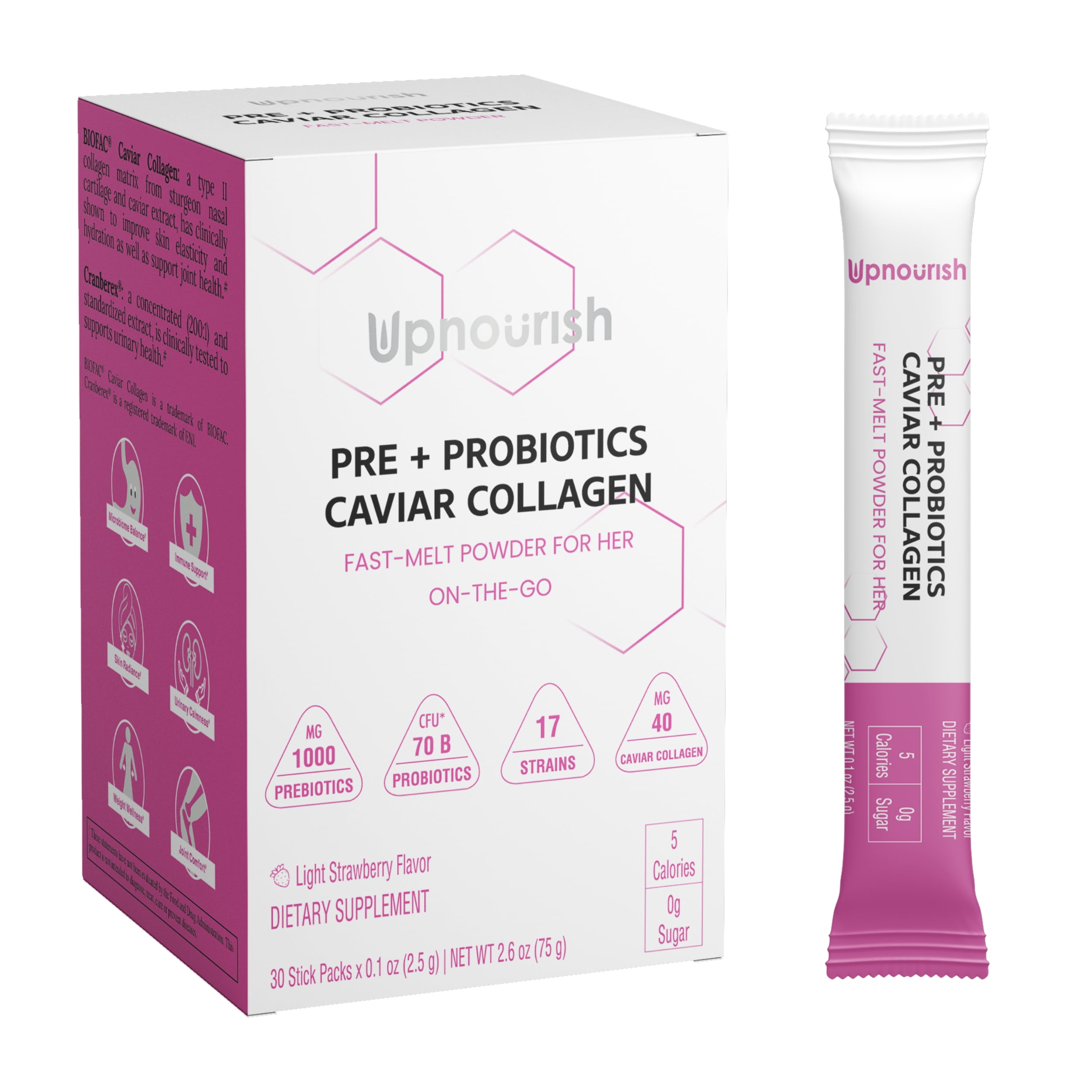 Prebiotics and Probiotics for Women 70 Billion CFU with Caviar Collagen ...
