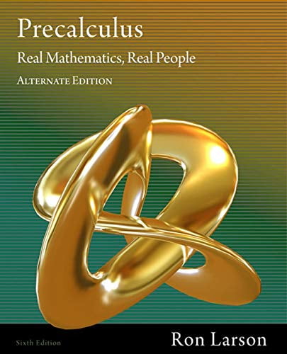 Pre-Owned Precalculus: Real Mathematics, Real People, Alternate Edition ...