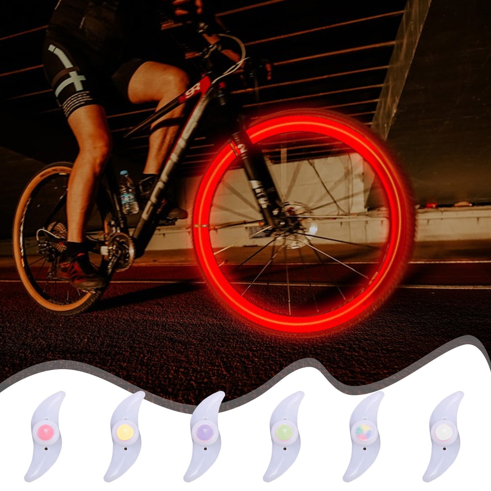 Yulucky Bicycle Lights Precios Más Bajos Luz Led Para Radios De Bicicleta Seis Colores De Luz ...
