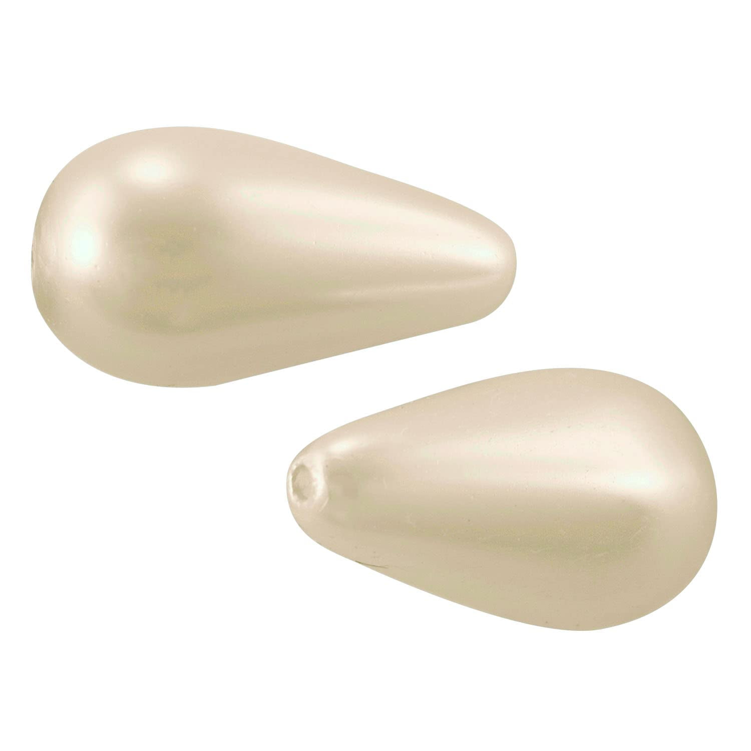 Preciosa Crystal Nacre Pearshape Pearl 15x8mm Cream (Package of 10 ...
