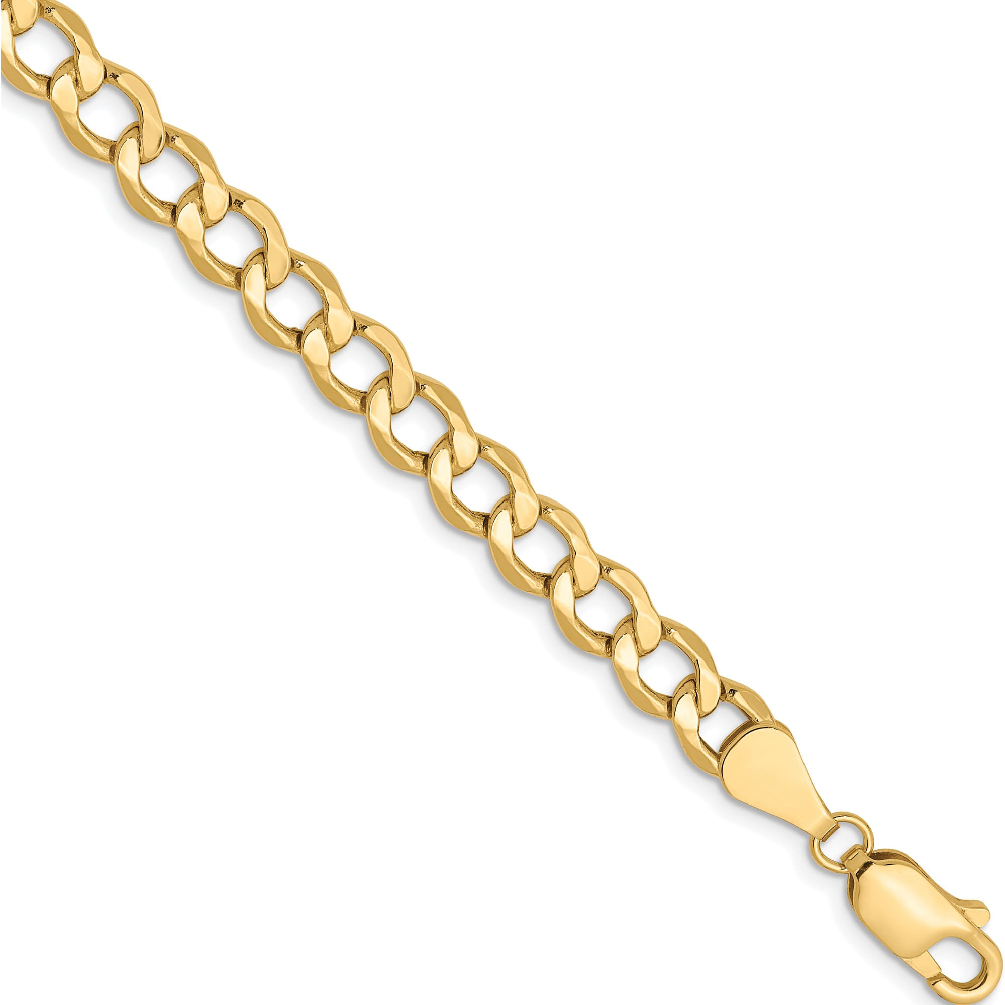 Precious Ethereal Inspired 10K 5.25mm Semi-Solid Curb Chain Sparkle ...