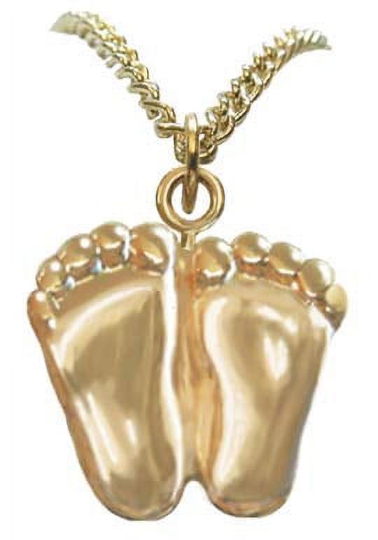 Precious Feet, 14K Gold Plated Pro-Life Jewelry, Necklace - Walmart.com