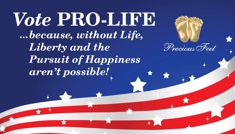 Precious Feet, Gold-Colored, Vote Pro Life Card Jewelry, Lapel Pin ...