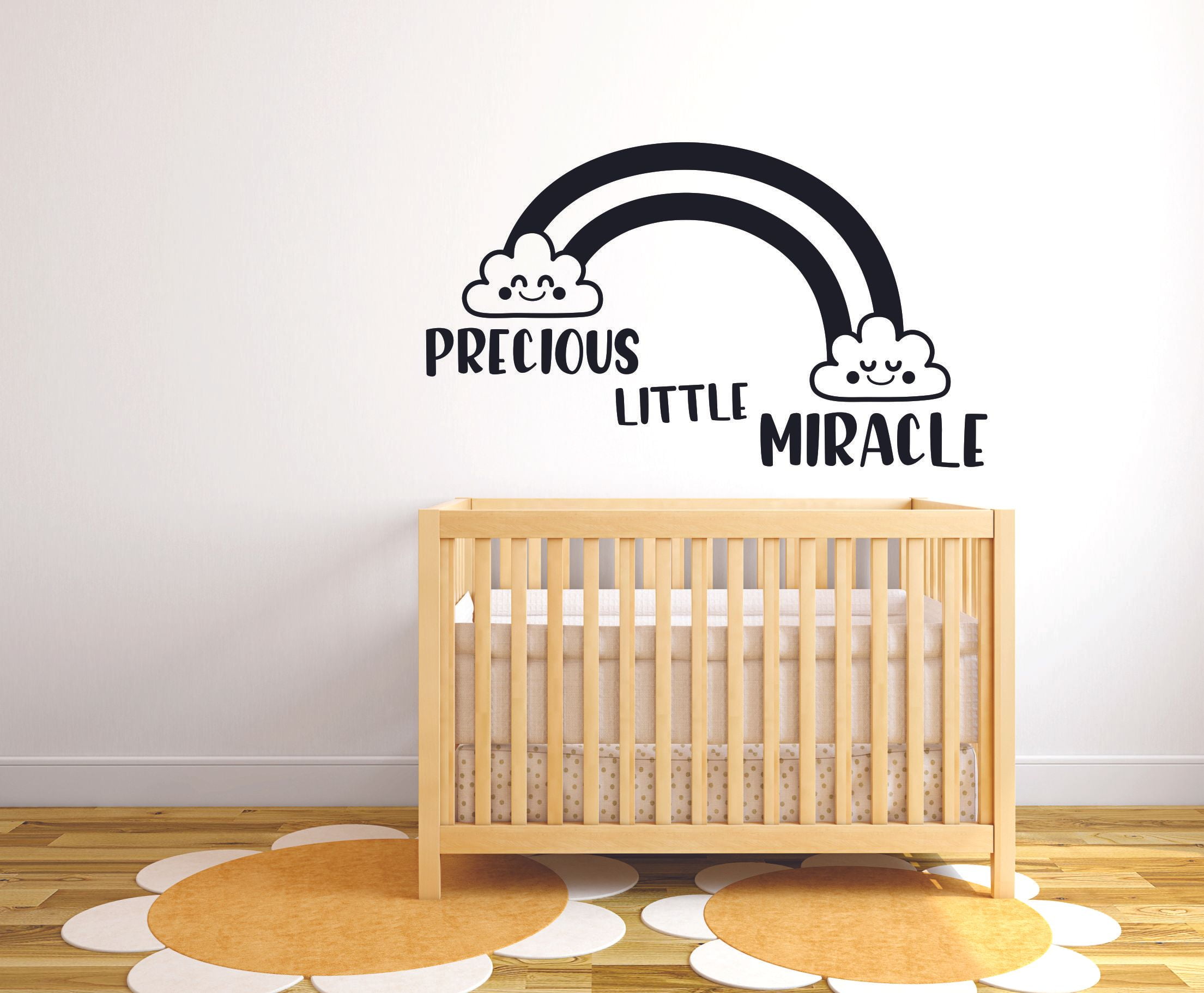 Precious Little Miracle Newborn Baby Babies Quote Wall Sticker Art ...