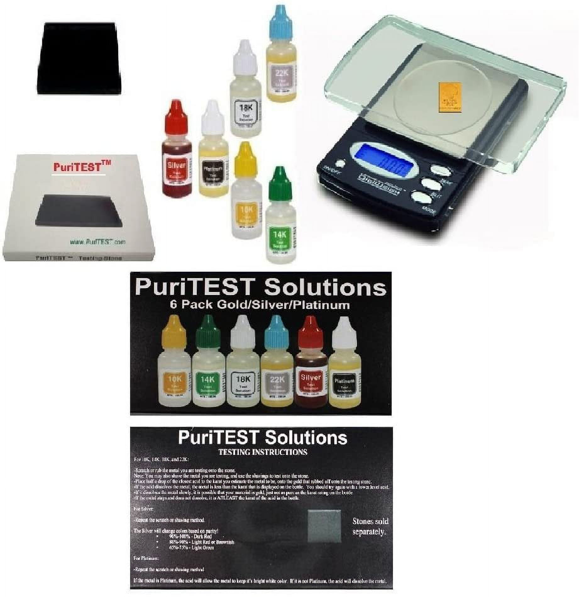 Precious Metals Test Kit with Digital Lab Scale - Testing Metal ...