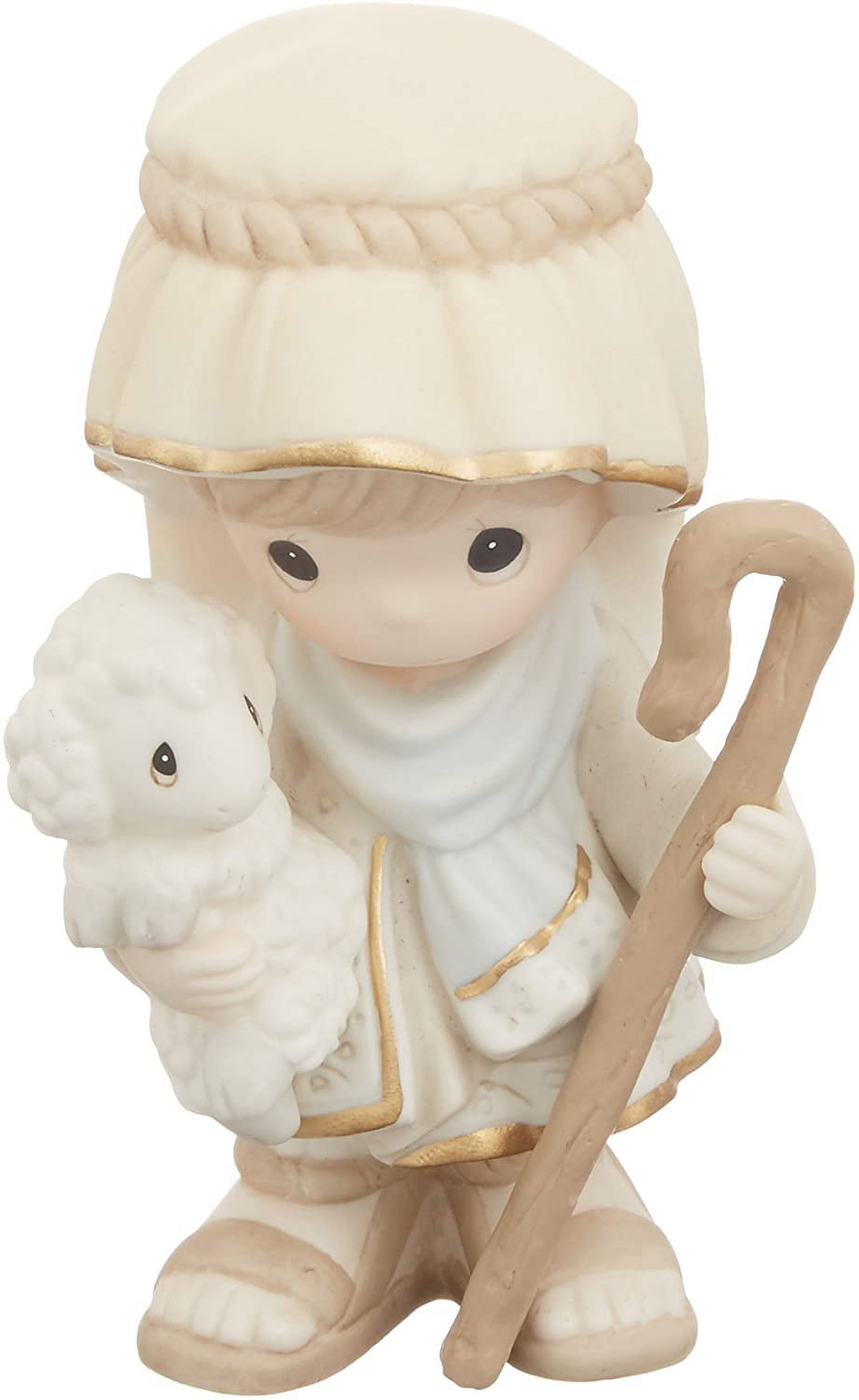 Precious Moments 159029 Come Let Us Adore Him-Nativity Shepherd Bisque ...