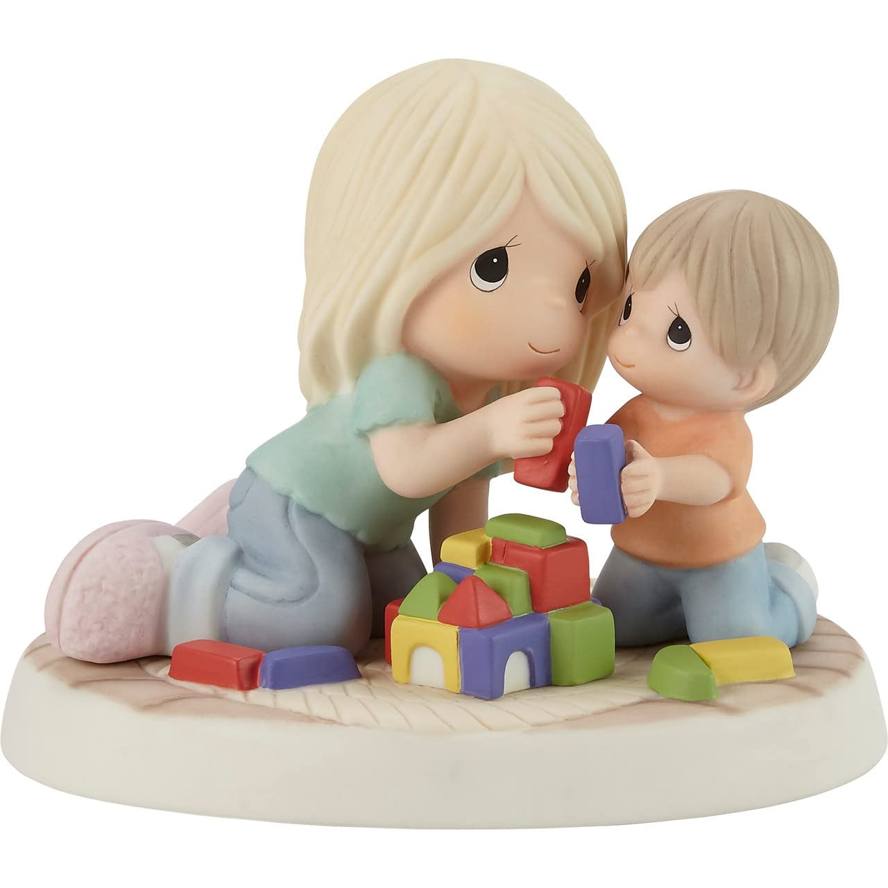 Mom and Little Boy with Blocks Figurine - Walmart.com