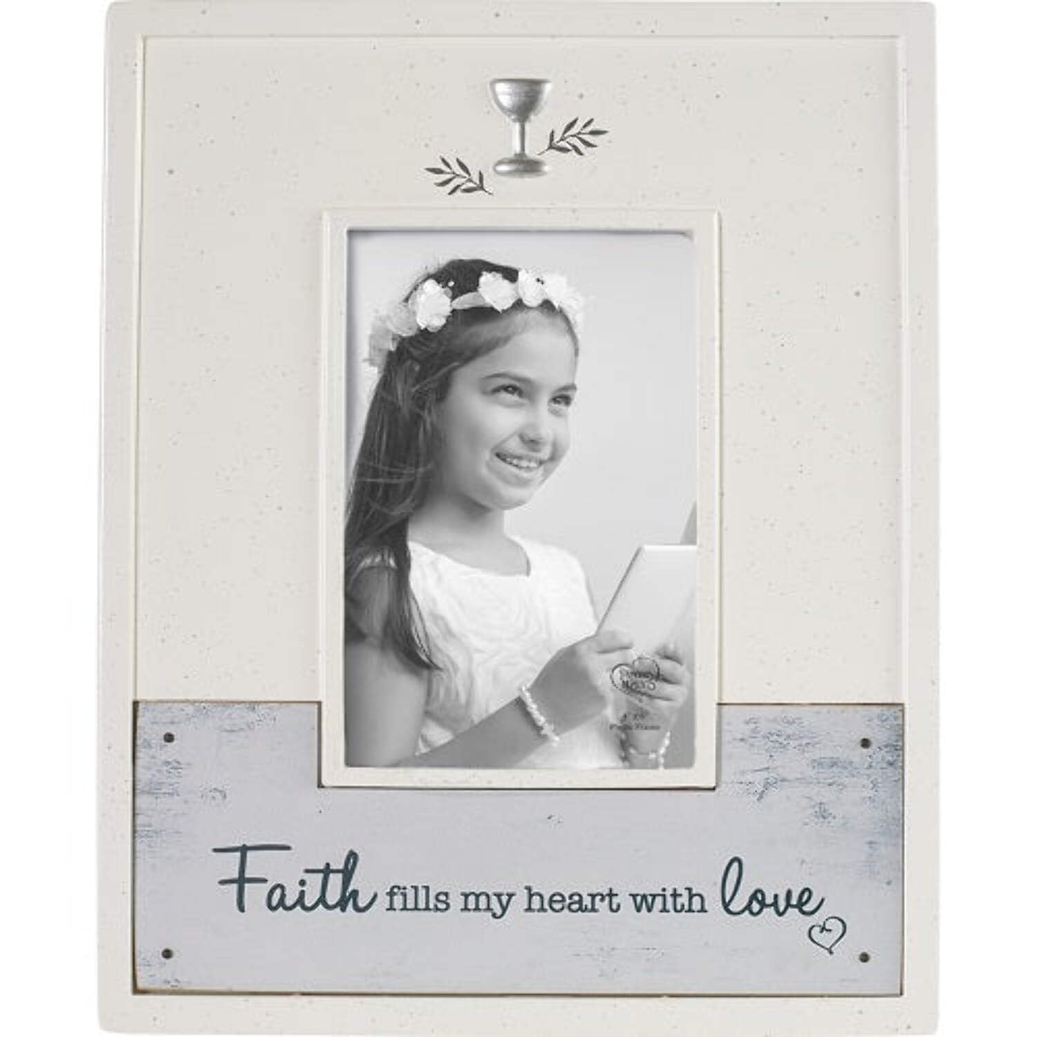 Photo Frame-Faith Fills My Heart With Love (Holds 4 X 6 Photo ...