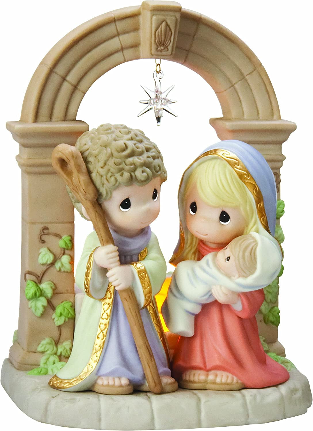 Precious Moments Mary & Joseph Unto Us A Child Is Born Figurine #101074 ...