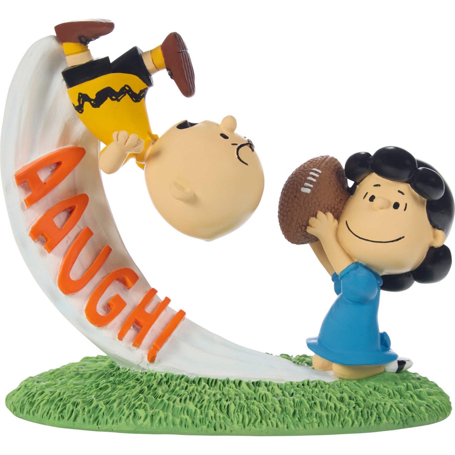 Precious Moments Peanuts Never Give Up Charlie Brown and Lucy Figurine ...