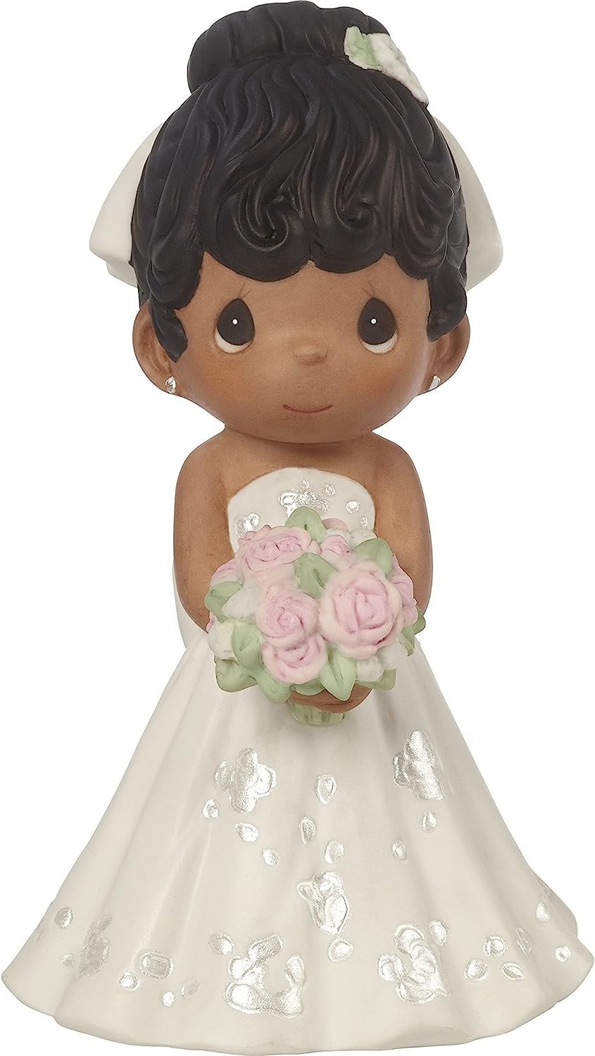 Precious Moments Perfect Couple Bride, Black Hair With Dark Skin Tone ...
