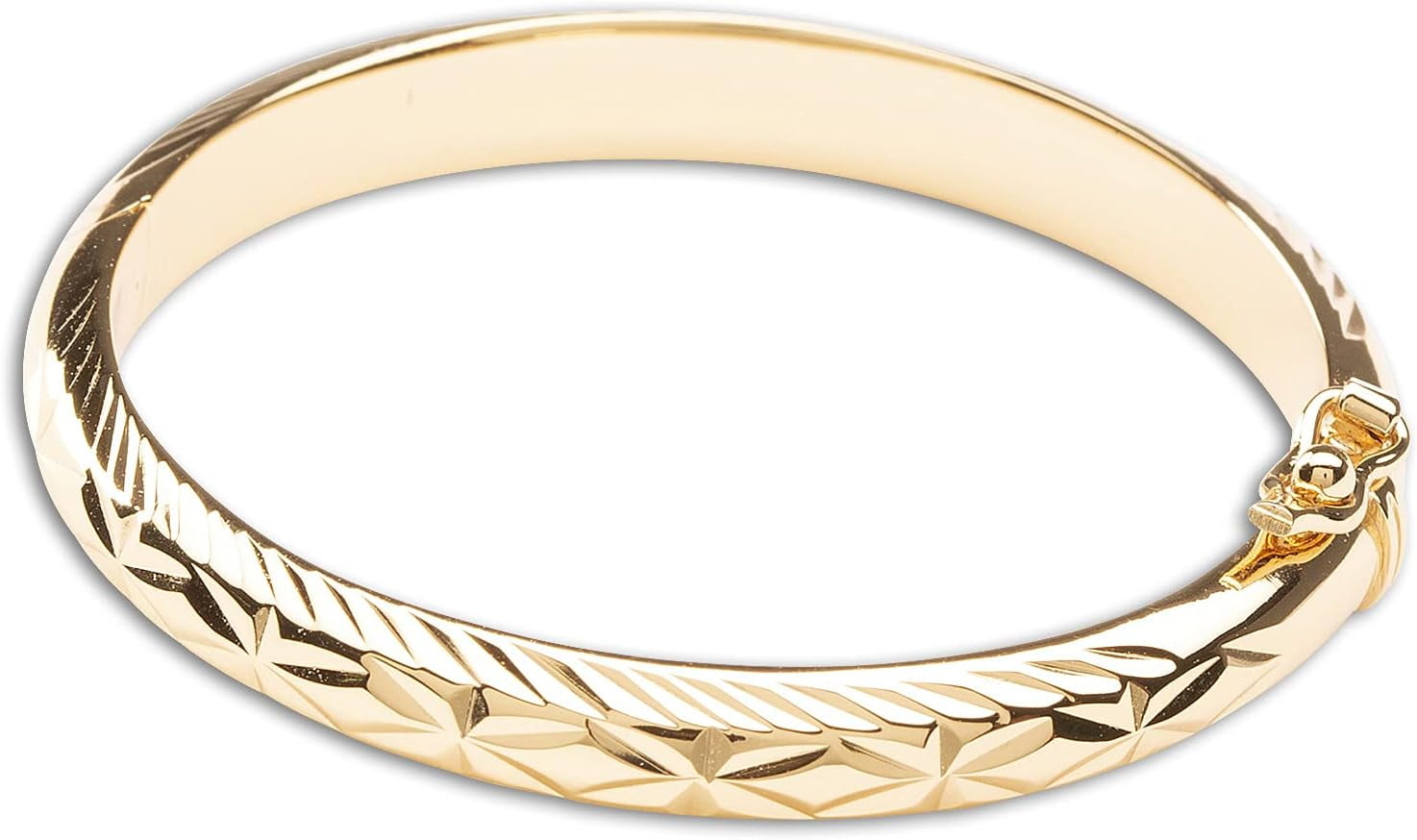 Precious Pieces 14K Gold-Plated Bangle Bracelet for Babies, Toddlers ...