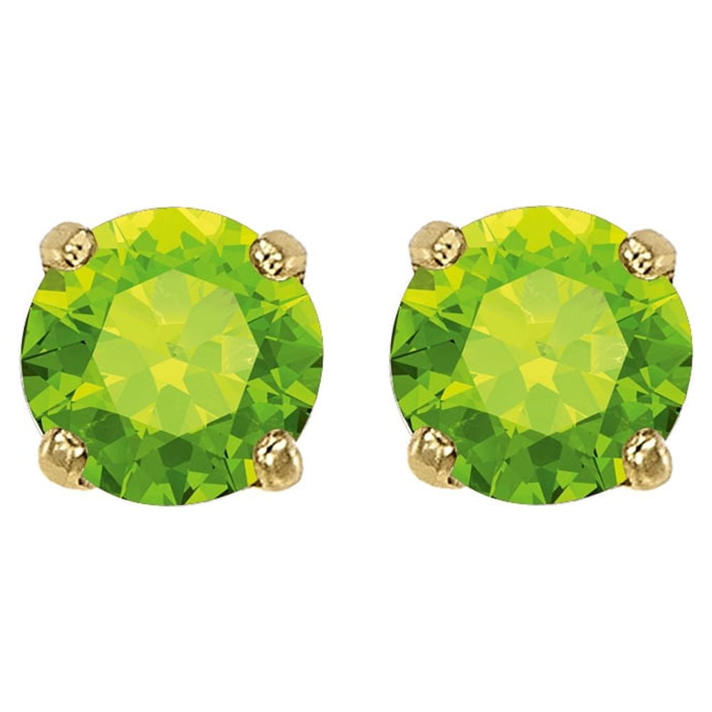 Precious Stars 14K Yellow Gold Cubic Zirconia 3-mm Birthstone Screwback ...