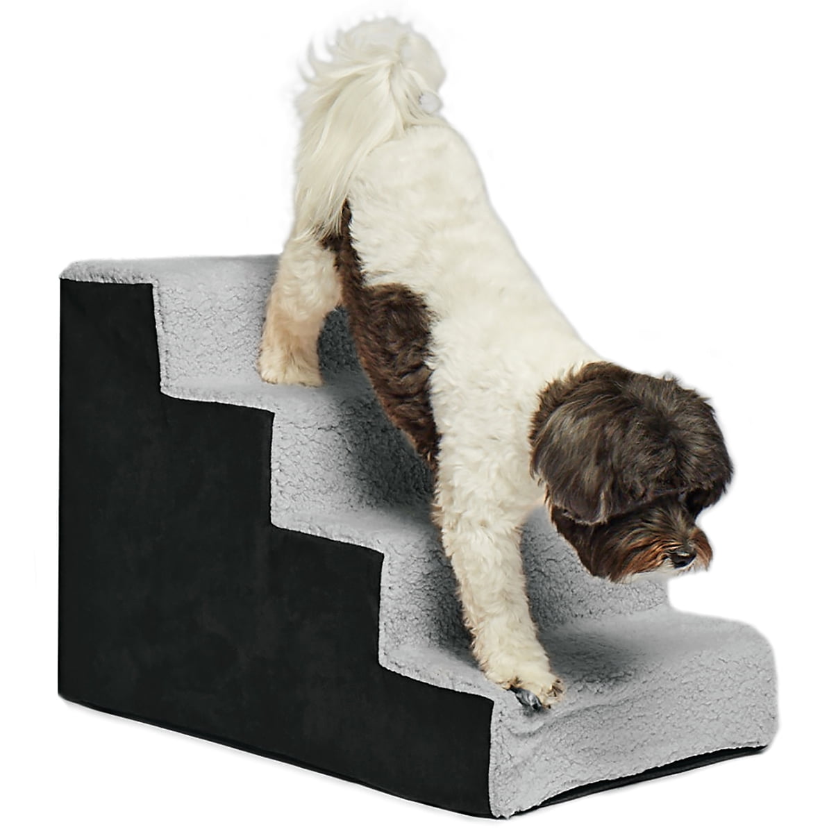 Precious Tails Deluxe High-Density Foam 4-Step Pet Stairs for Dogs and ...