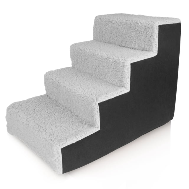 Precious Tails Deluxe High-Density Foam 4-Step Pet Stairs for Dogs and ...
