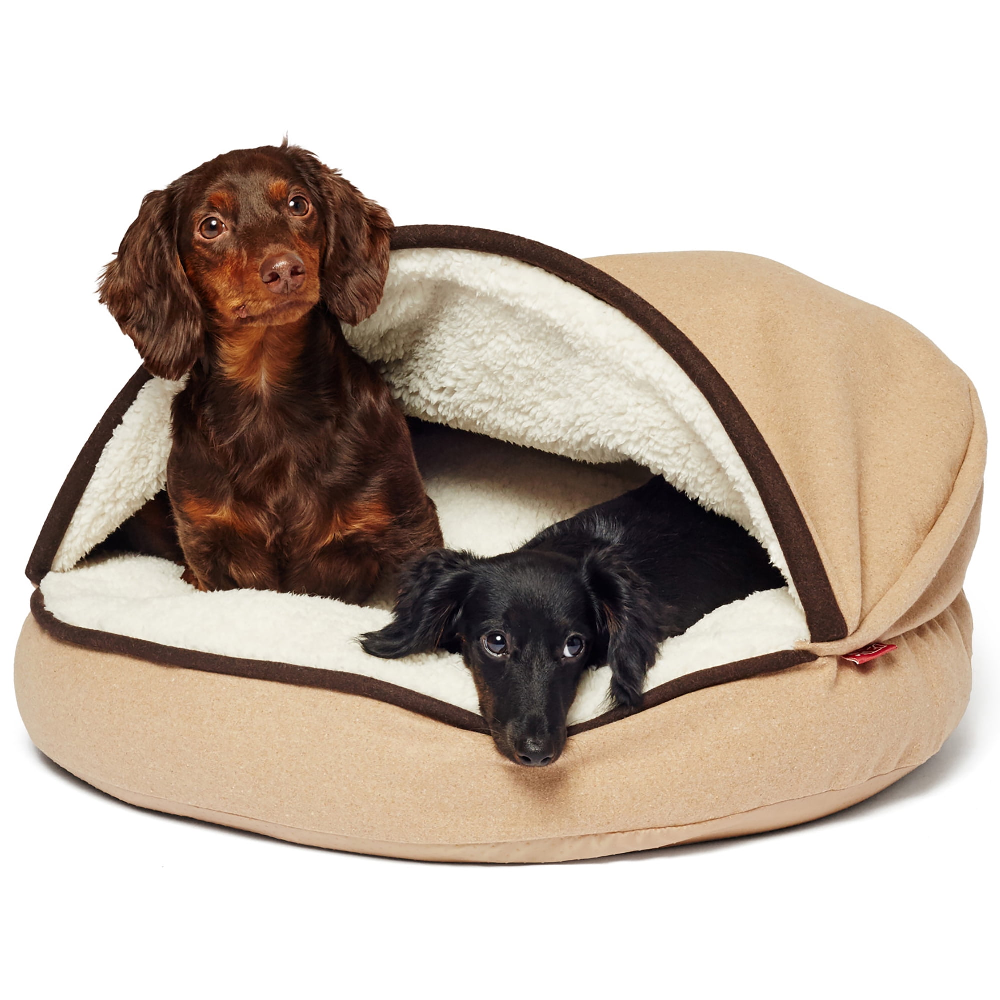 Precious Tails Plush Felt Sherpa Pet Cave Bed - Walmart.com