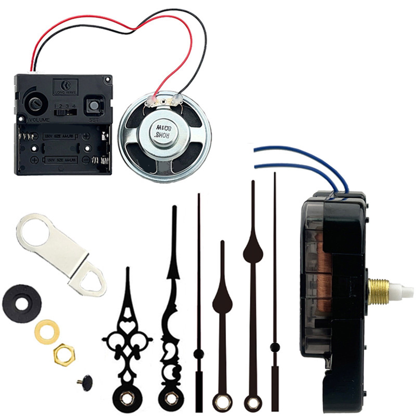 Precise 12888 Clock Movement Metal Clock Mechanism Powered Repair Part ...