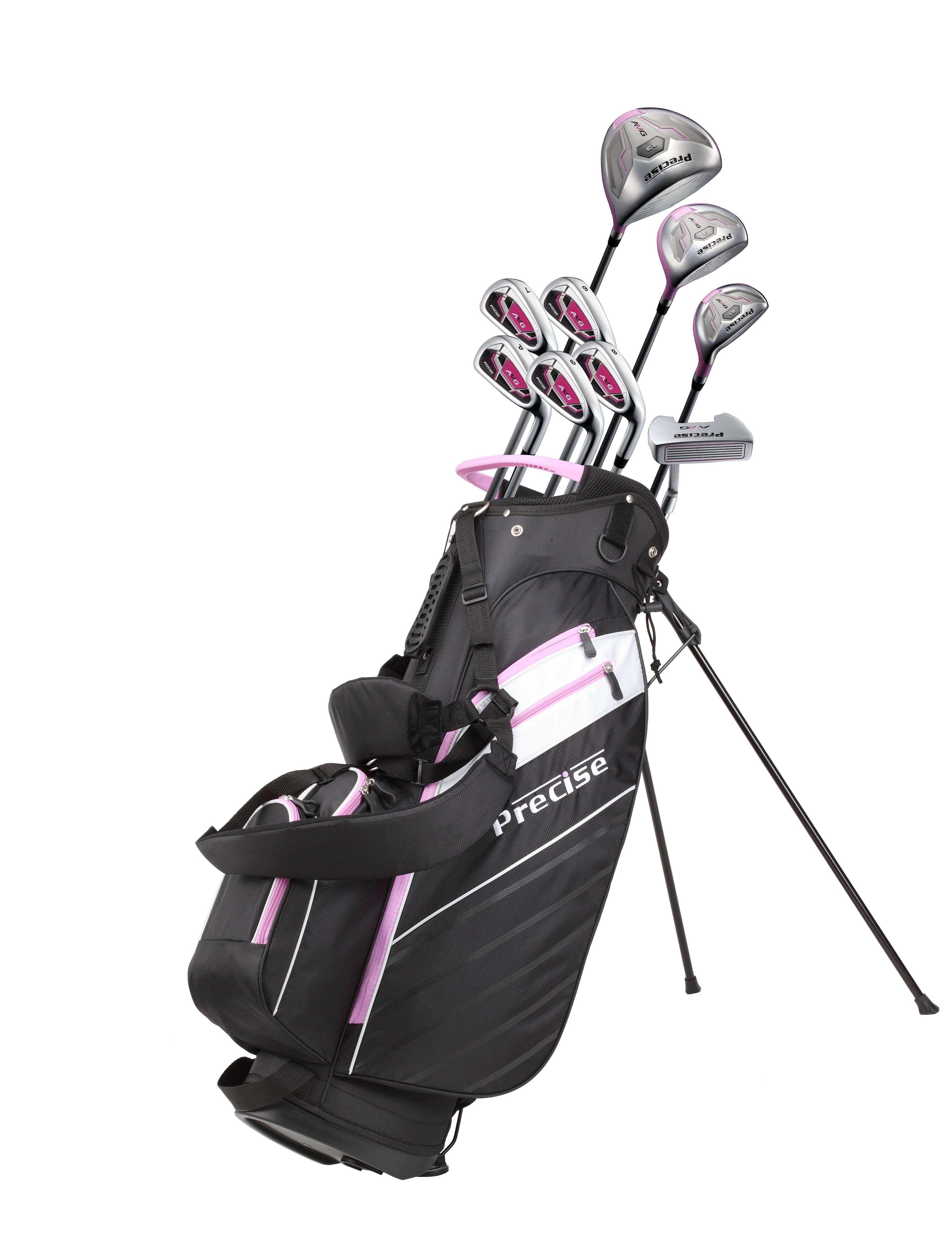 Precise AMG Ladies 14 Piece Right-Hand Golf Club Set, 2 Sizes & Colors ...